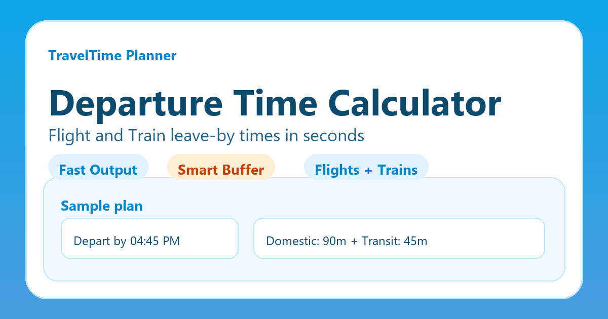 Airport Departure Time Calculator: What Time Should I Leave?